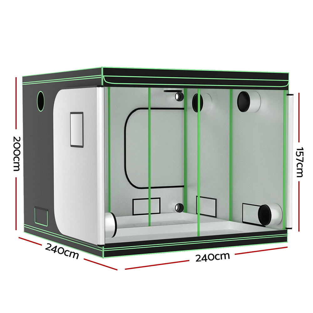 Green Fingers 240 x 240 x 200cm Hydroponics Indoor Grow Tent – Eco Off Grid