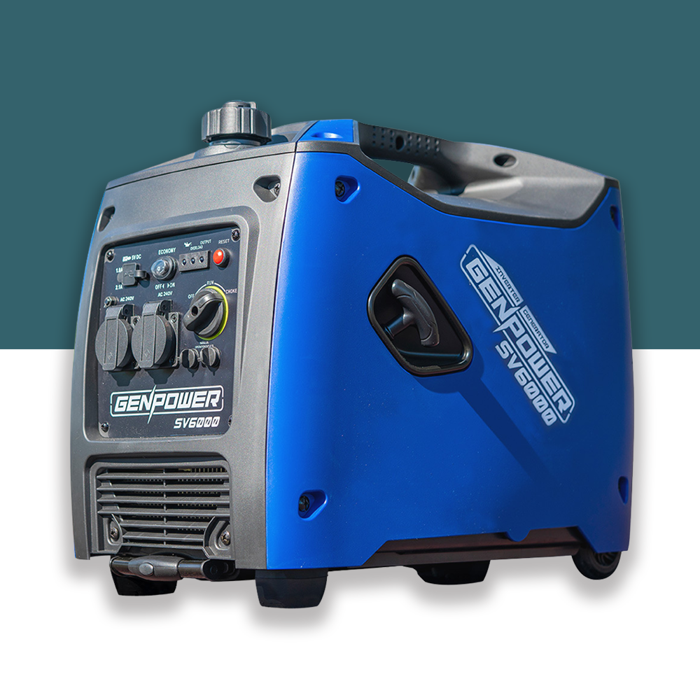 GENPOWER 3.5kW Max Pure Sine Wave Petrol Power Portable Inverter Gener ...