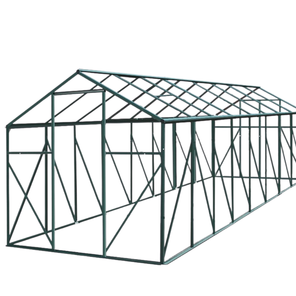 Green Fingers 5.1 x 2.44 x 2.1m Polycarbonate Greenhouse Shed – Eco Off ...